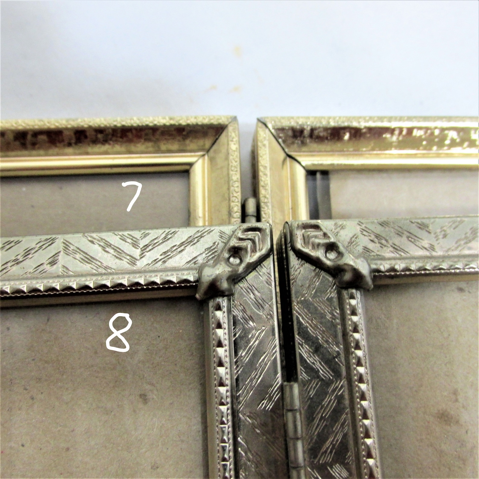 Bi Fold Picture Frames Vintage Choice of Metal Hinged 5 X 7 - Etsy