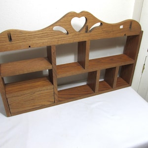 Oak Shadow Box With Drawer Vintage Wall Display - Etsy