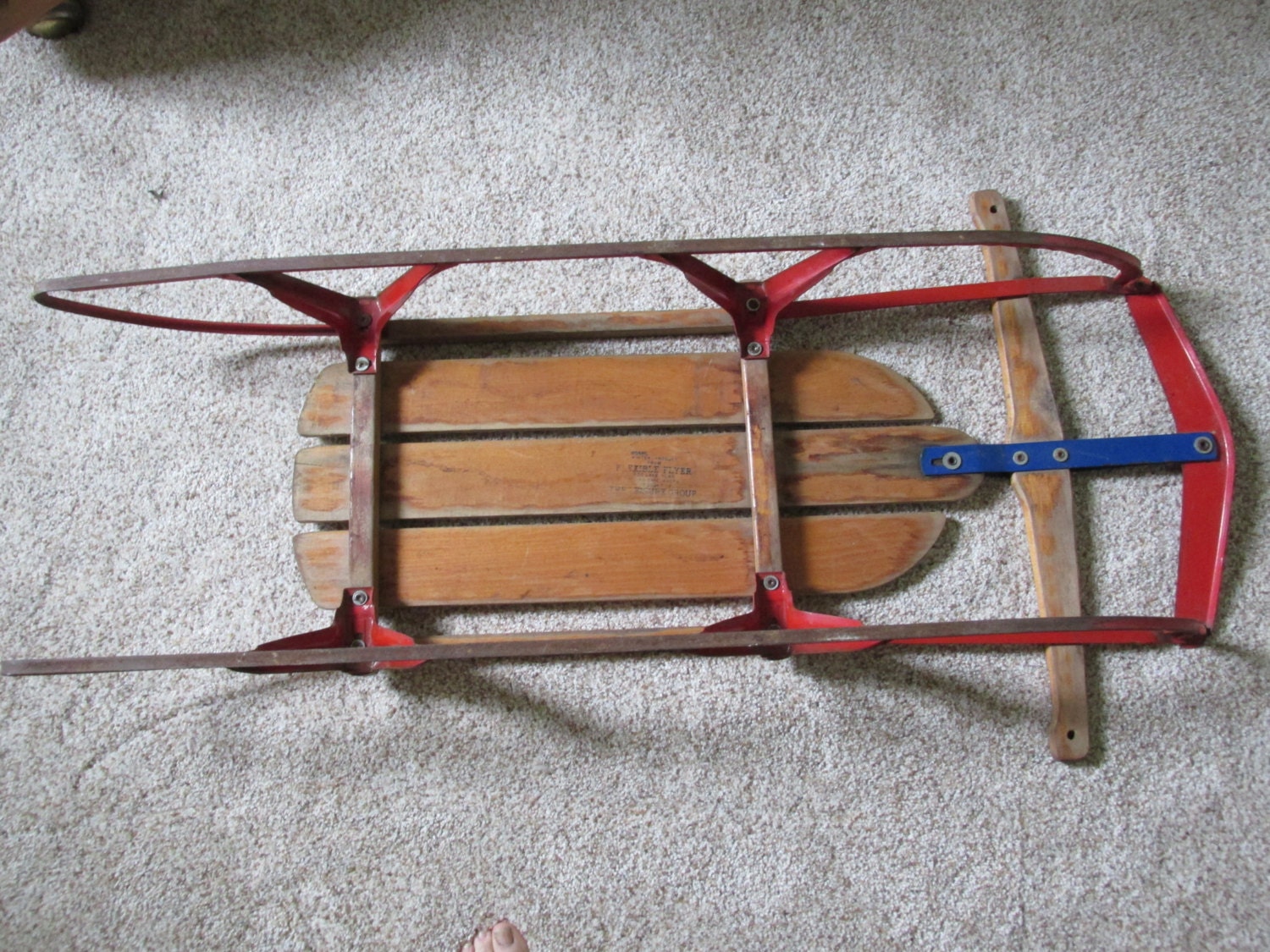 Flexible Flyer Sled Wood and Metal - Etsy