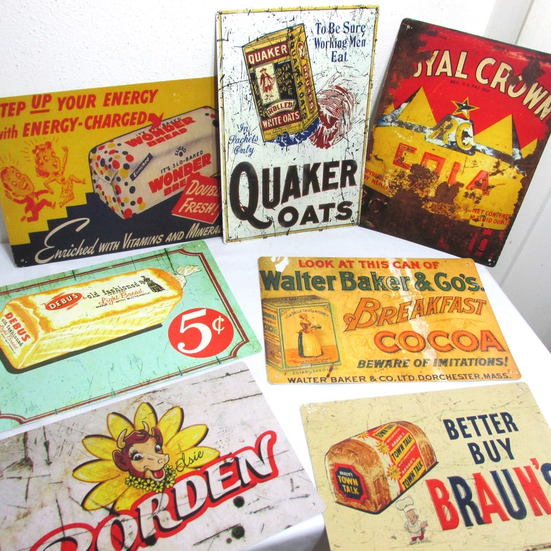 Vintage Tin Signs - Etsy