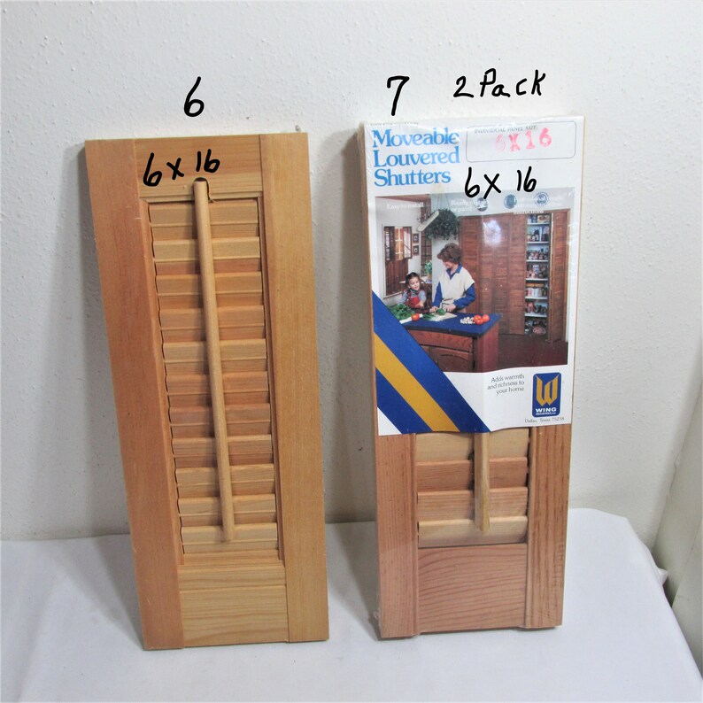 Window Shutter Louvered Choice of Vintage Wood Single Panel - Etsy