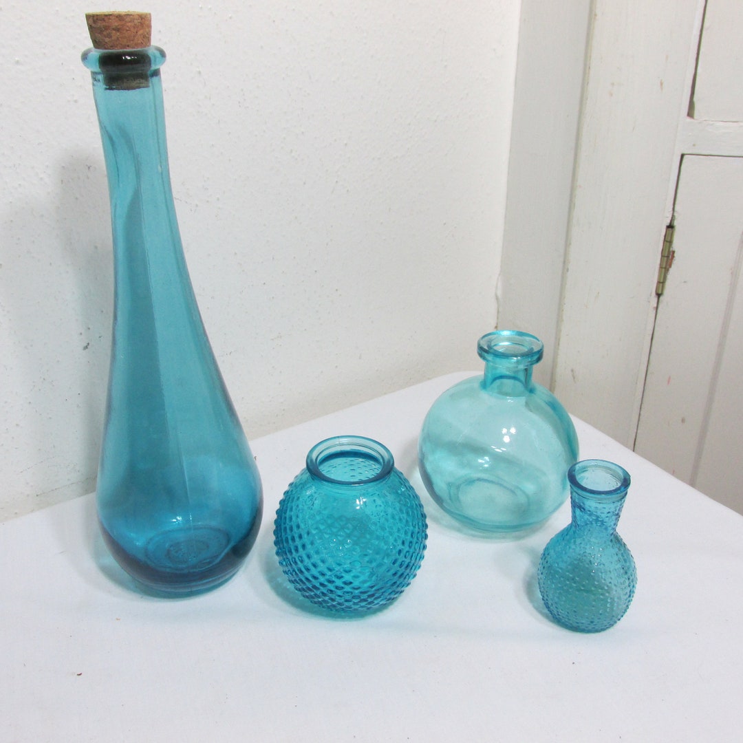 Turquoise Jars Choose a Vintage Decorative Bottles - Etsy