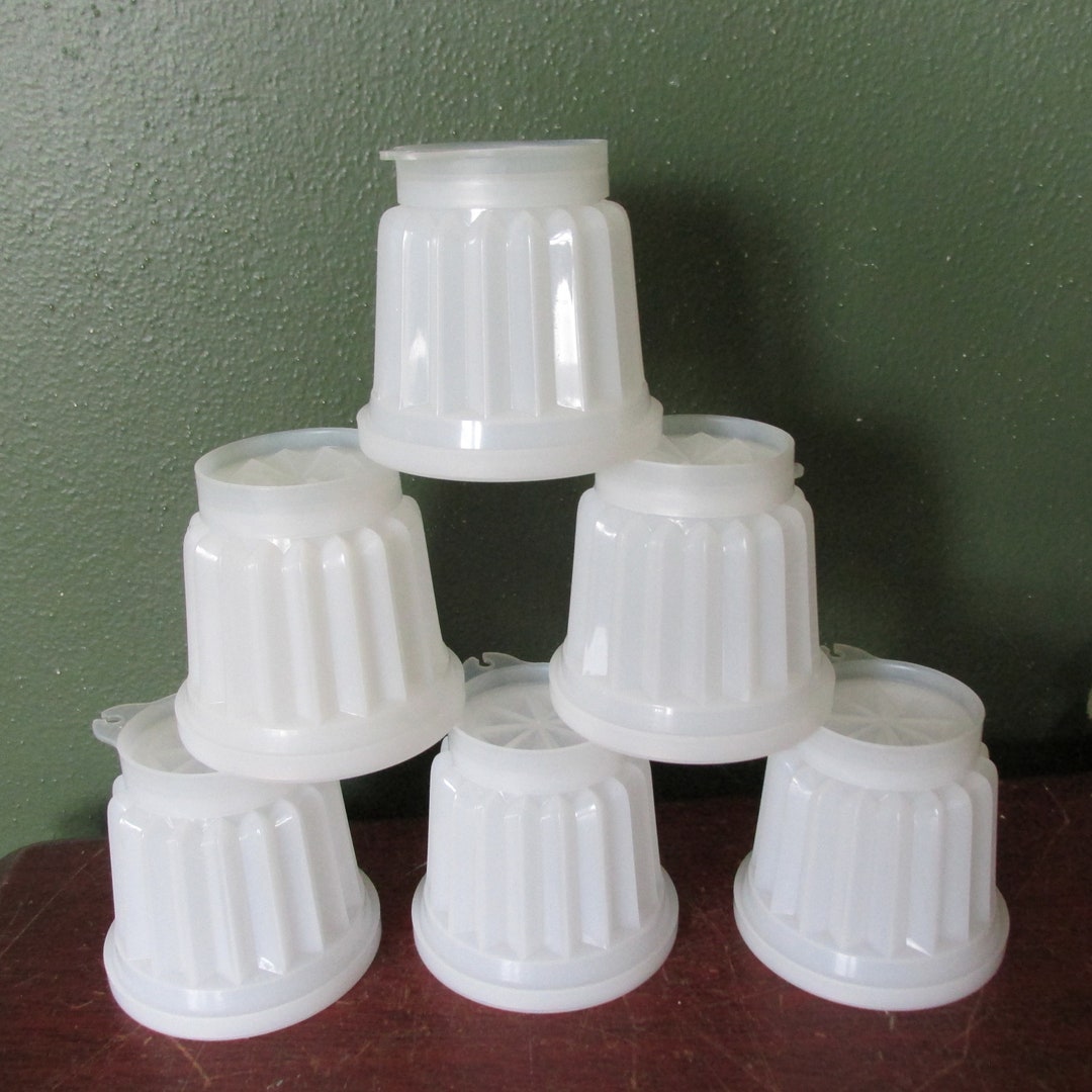 Tupperware Jello Molds Set of 6 Single Serving Individual Dessert Molds ...