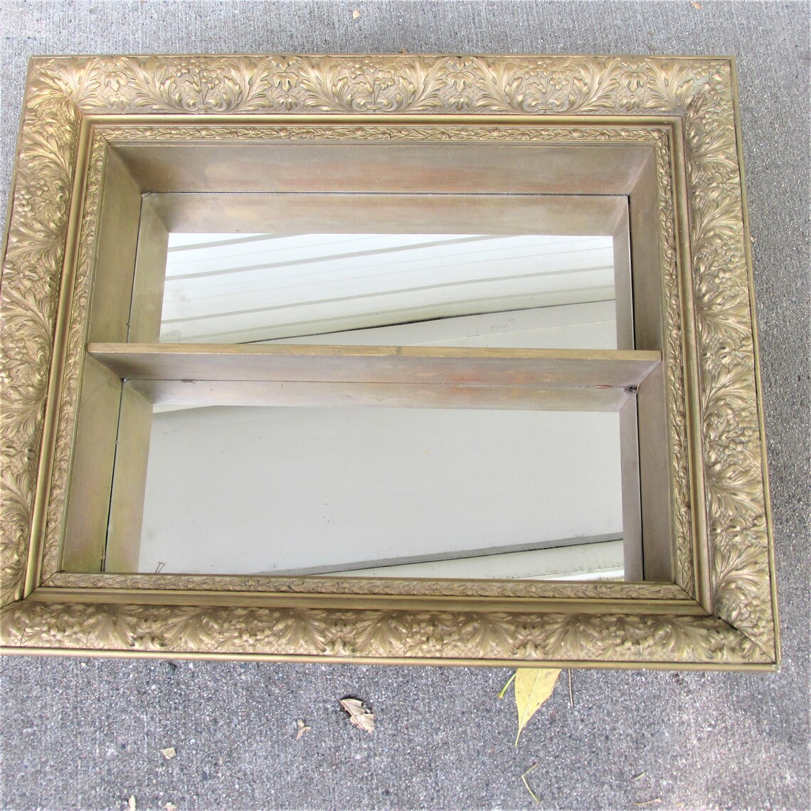 Mirrored Shadow Box Antique Gesso Frame Vintage Gold | Etsy