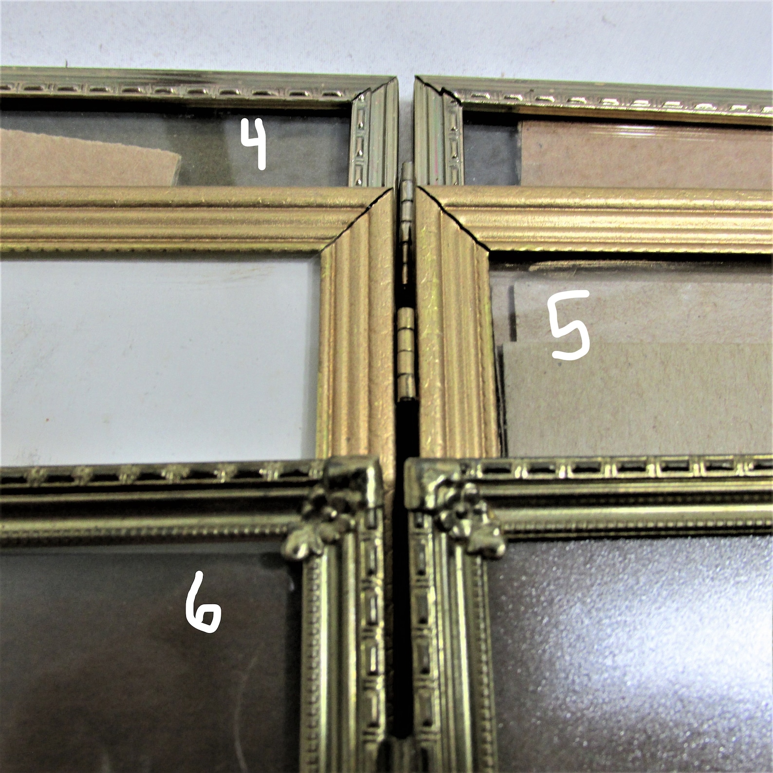 Bi Fold Picture Frames Vintage Choice of Metal Hinged 5 X 7 - Etsy