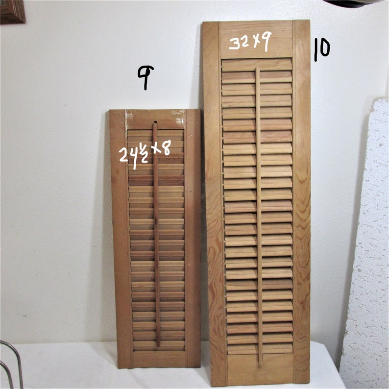 Window Shutter Louvered Choice of Vintage Wood Single Panel - Etsy