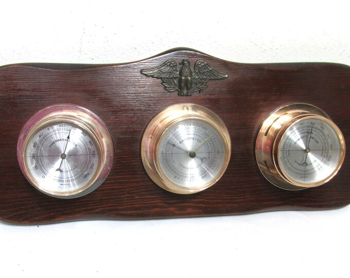 Vintage Springfield Barometer Weather Station Thermometer and Humidity ...