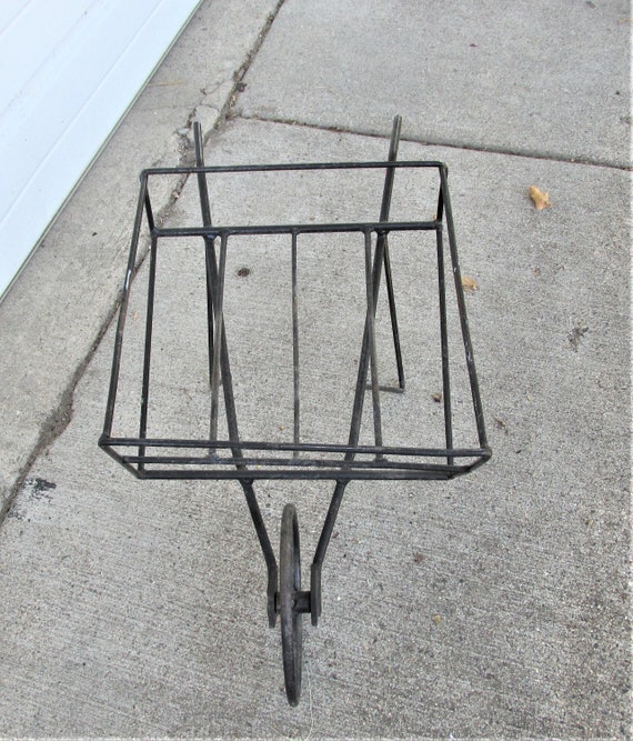 Metal Plant Stand Wheelbarrow Shape Iron - Etsy