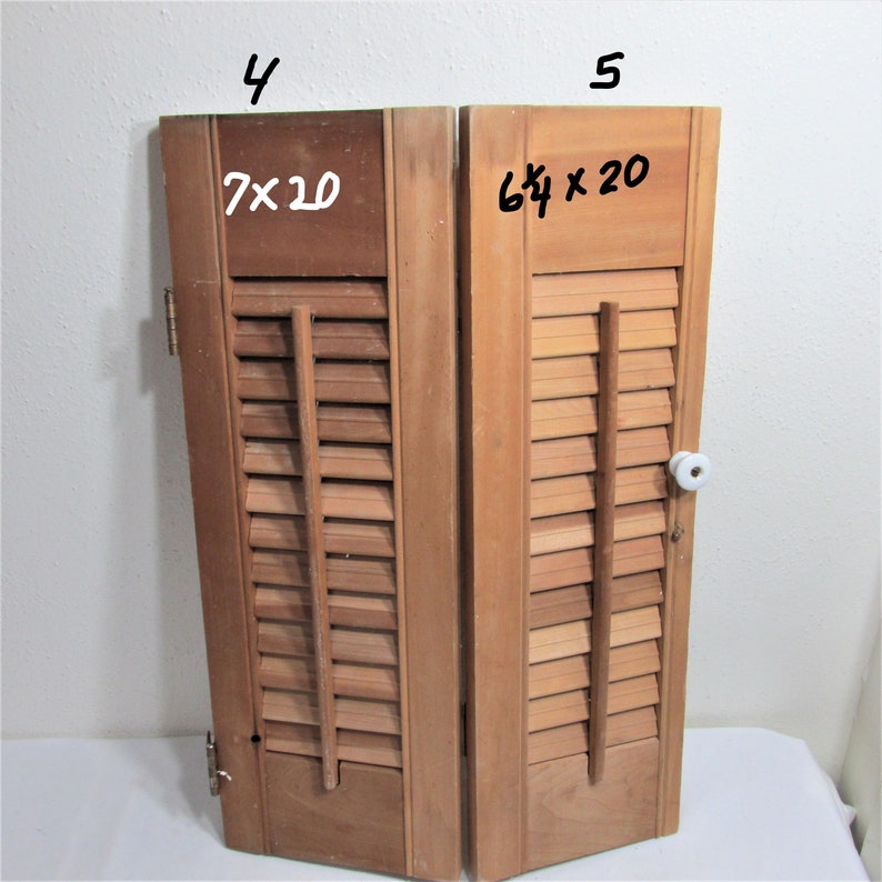 Window Shutter Louvered Choice of Vintage Wood Single Panel - Etsy