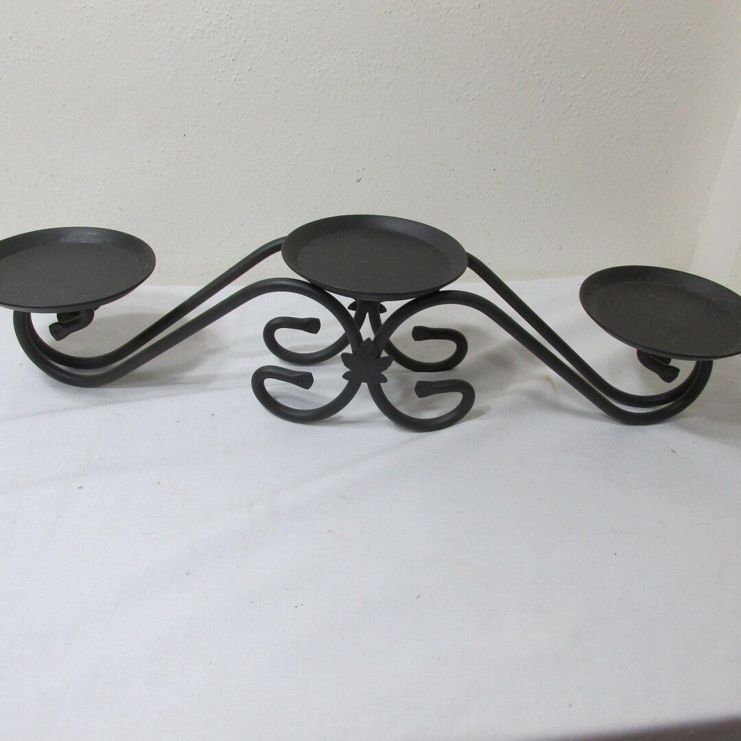 Candelabra Longaberger Pillar Holder Wrought Iron Fireplace Insert or ...