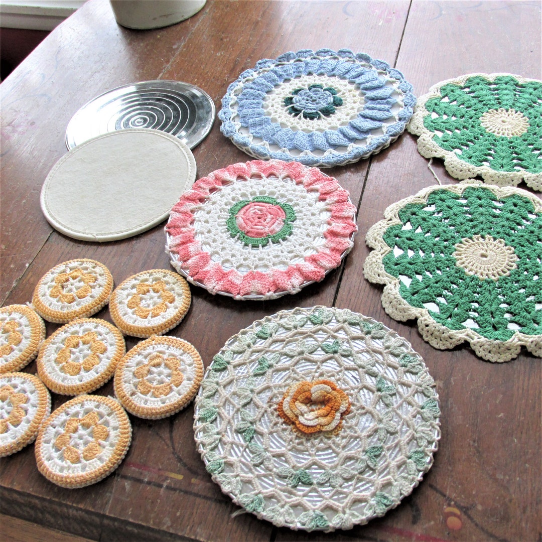 Crocheted Trivet Covers Vintage Choice of Design - Etsy