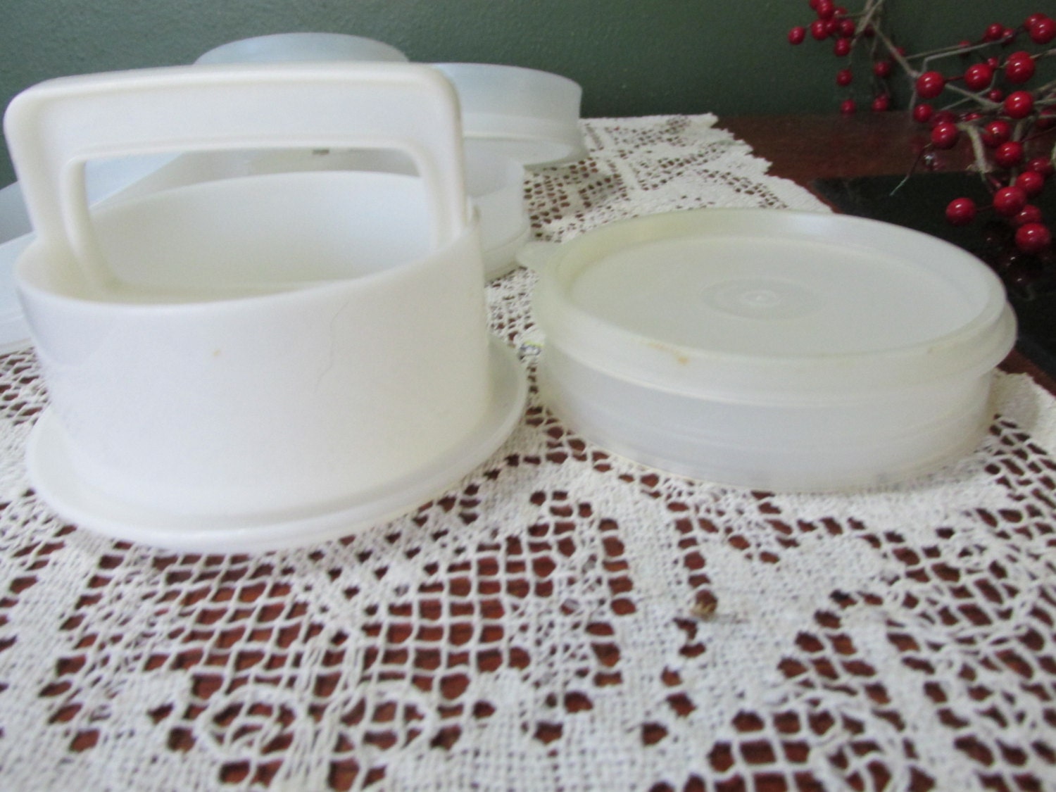 Tupperware Hamburger Press and 5 Freezer Containers - Etsy