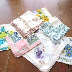 Ladies Handkerchief Choice of 1 Vintage Floral Design - Etsy