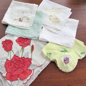 Ladies Handkerchief Choice of 1 Vintage Floral Design - Etsy