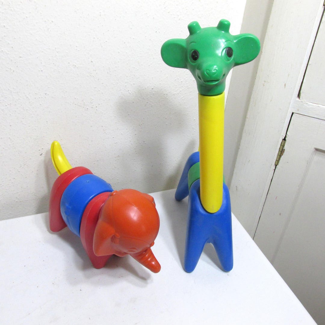 Tupperware Zoo It Yourself Vintage Snap Together Animals Set of 2 - Etsy