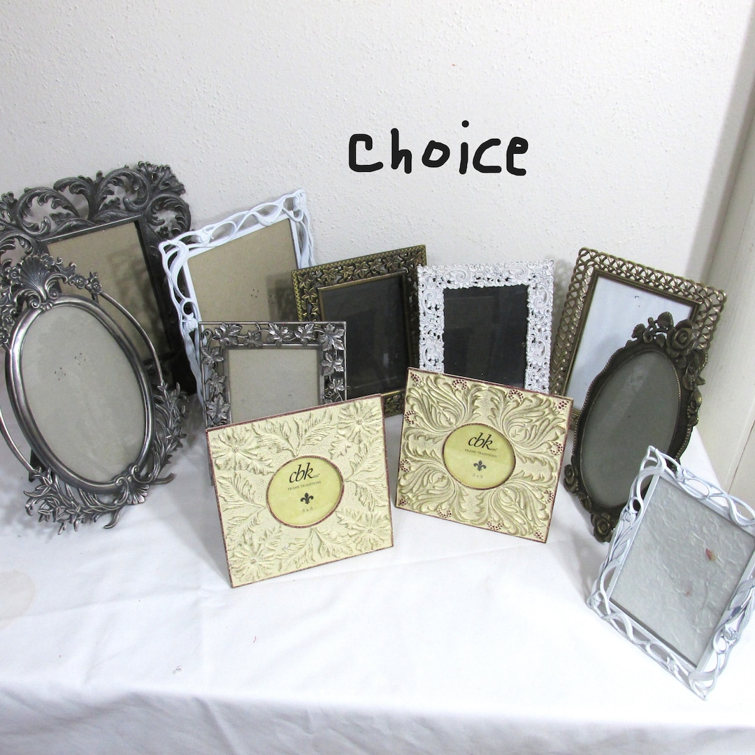 Metal Picture Frames Choose 1 Vintage Various Size With Easel Back and ...