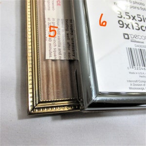 Picture Frame 3 1/2 X 5 Inch Choose 1 Vintage Metal Glass and Easel ...