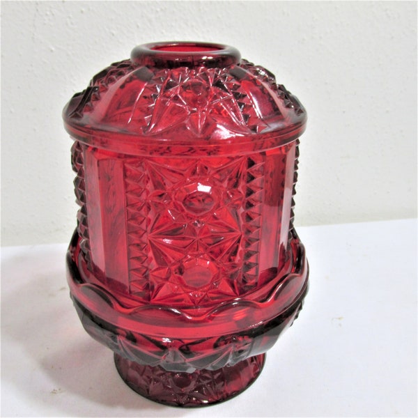 Ruby Red Glass Fairy Lamps - Etsy