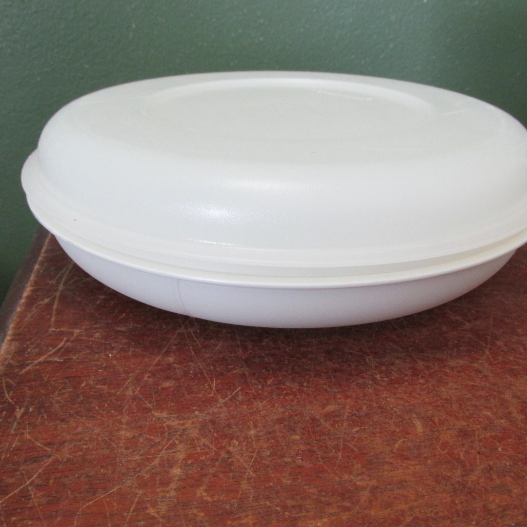 Tupperware Serving Center Small Vintage Relish Tray Almond Storage ...