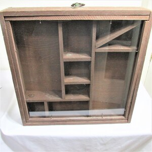 Wood Curio Cubby Glass Front Display Vintage Shadow Box - Etsy