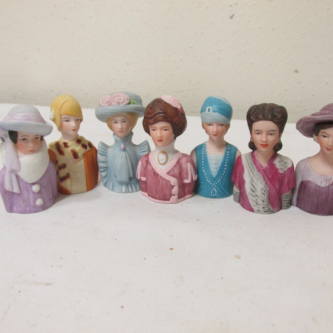 Thimbles Porcelain Ladies of Fashion Chooses 1 Vintage Avon - Etsy