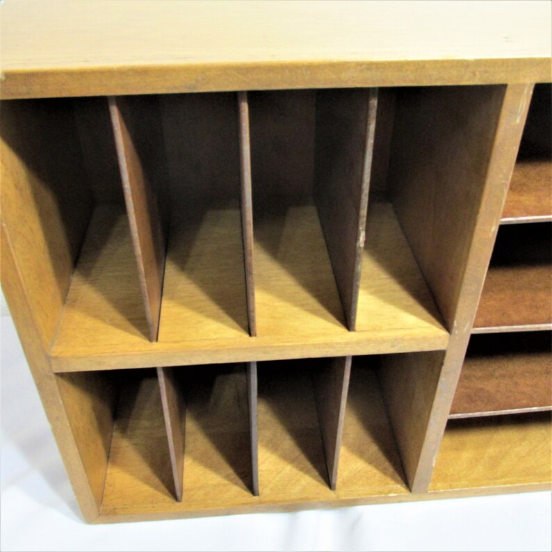 Desk Cubby Organizer Large Vintage Wood Topper - Etsy