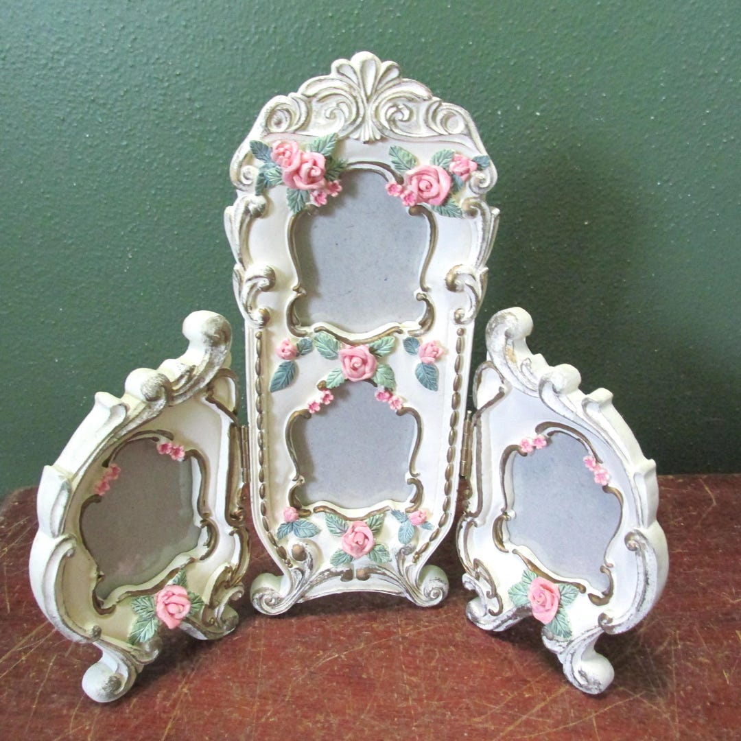 Victorian Look Standing Picture Frames Vintage Unique Resin - Etsy