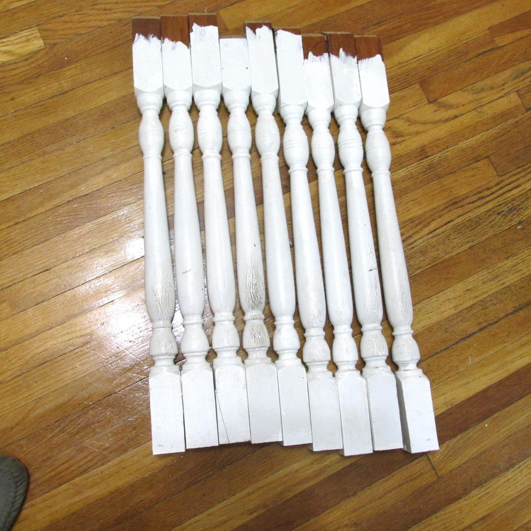 Wood Post Architectural Salvage Vintage Decorative Chunky Spindles Set ...
