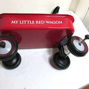 Little Red Wagon Miniature Vintage Red Toy - Etsy