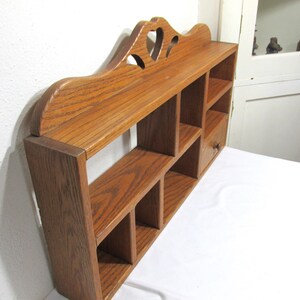 Oak Shadow Box With Drawer Vintage Wall Display - Etsy