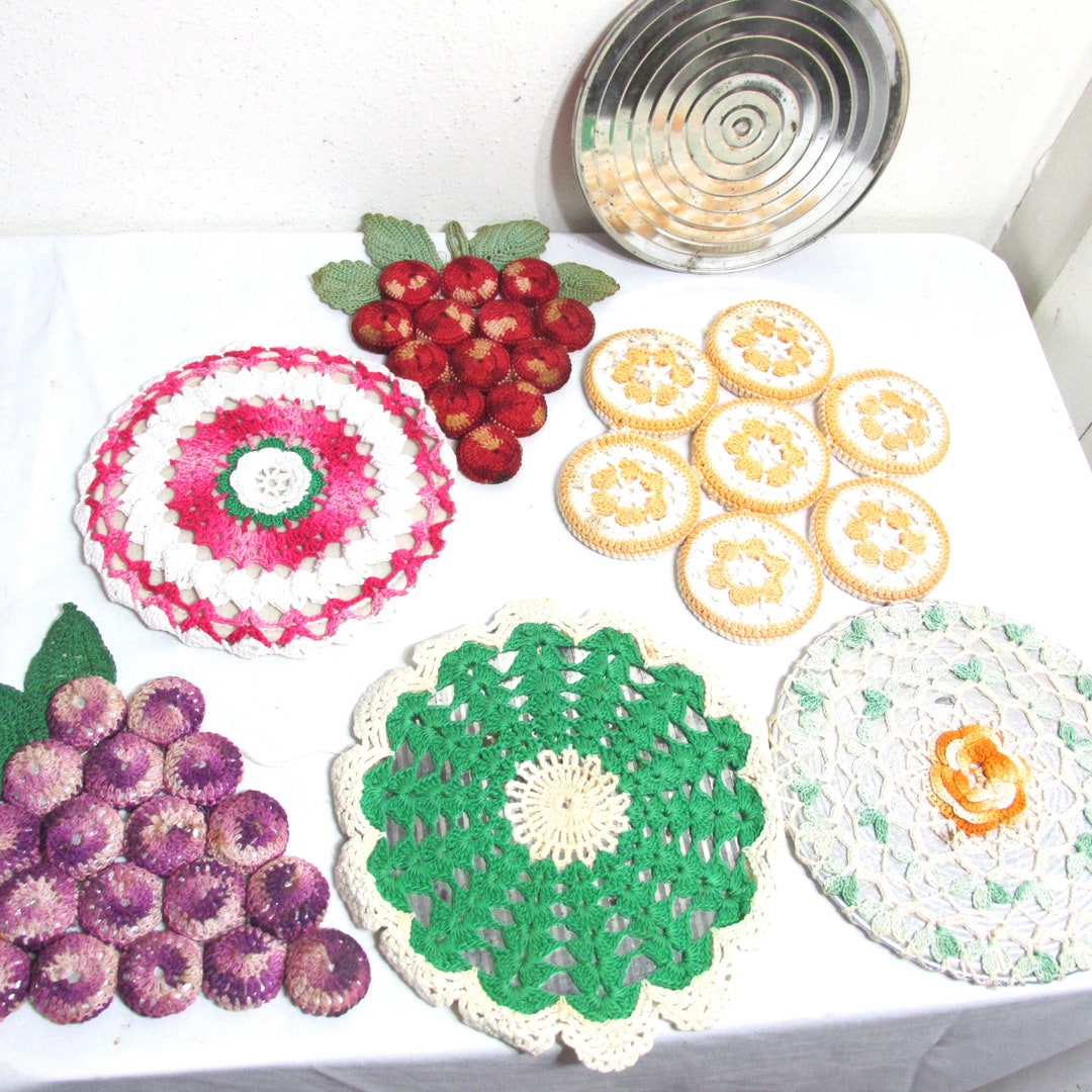 Crocheted Trivet Covers Vintage Choice of Design - Etsy