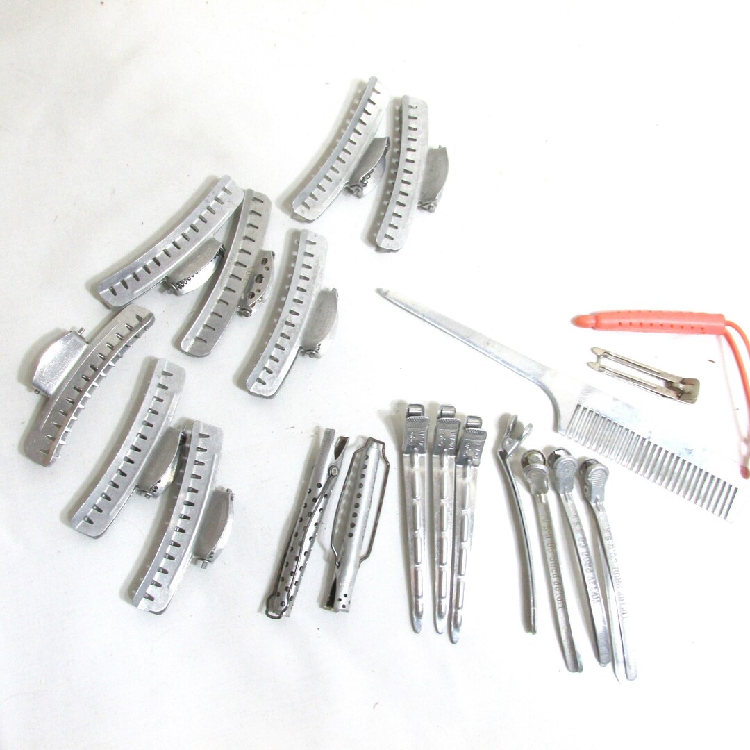 Metal Hair Clamps Plus Others Vintage Rat Tail Comb - Etsy
