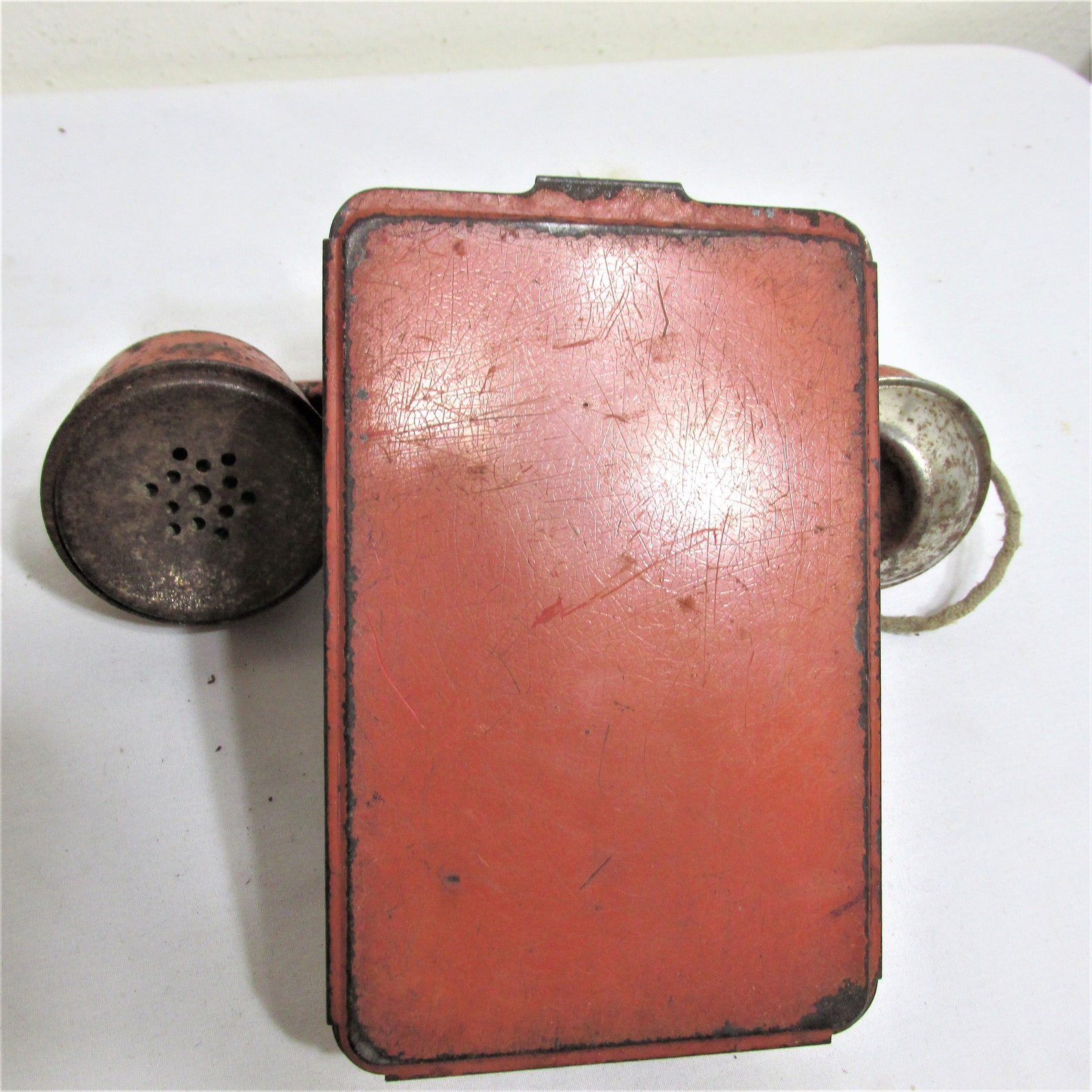 Tin Toy Telephone Vintage Choice Red Candlestick or Desk Phone - Etsy