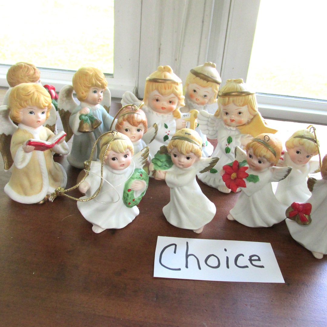 Christmas Angels Porcelain Choose a Vintage Set of 3 Homco home ...