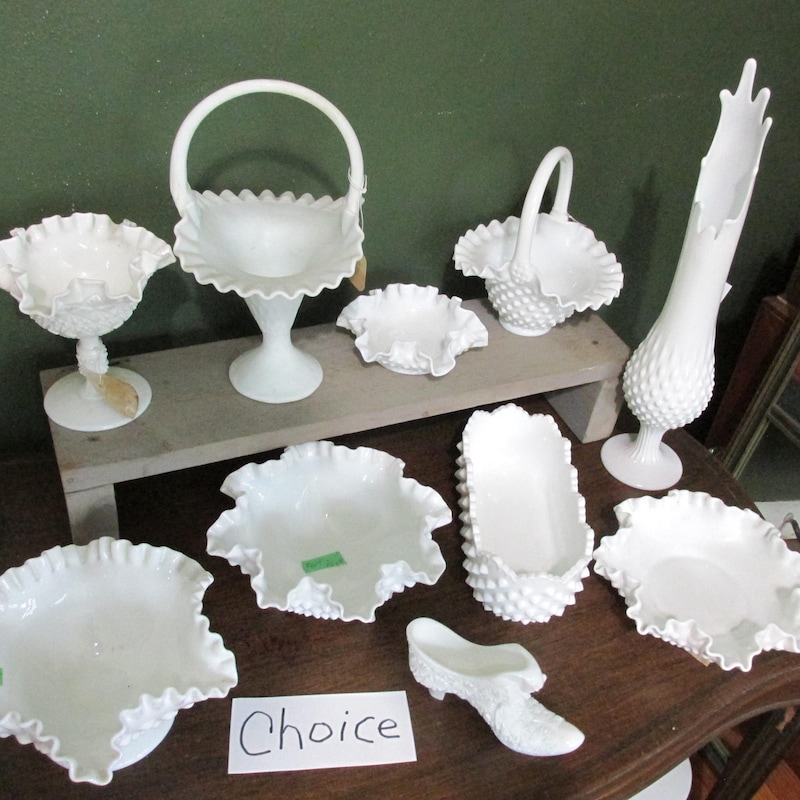 Fenton Hobnail Ashtrays - Etsy