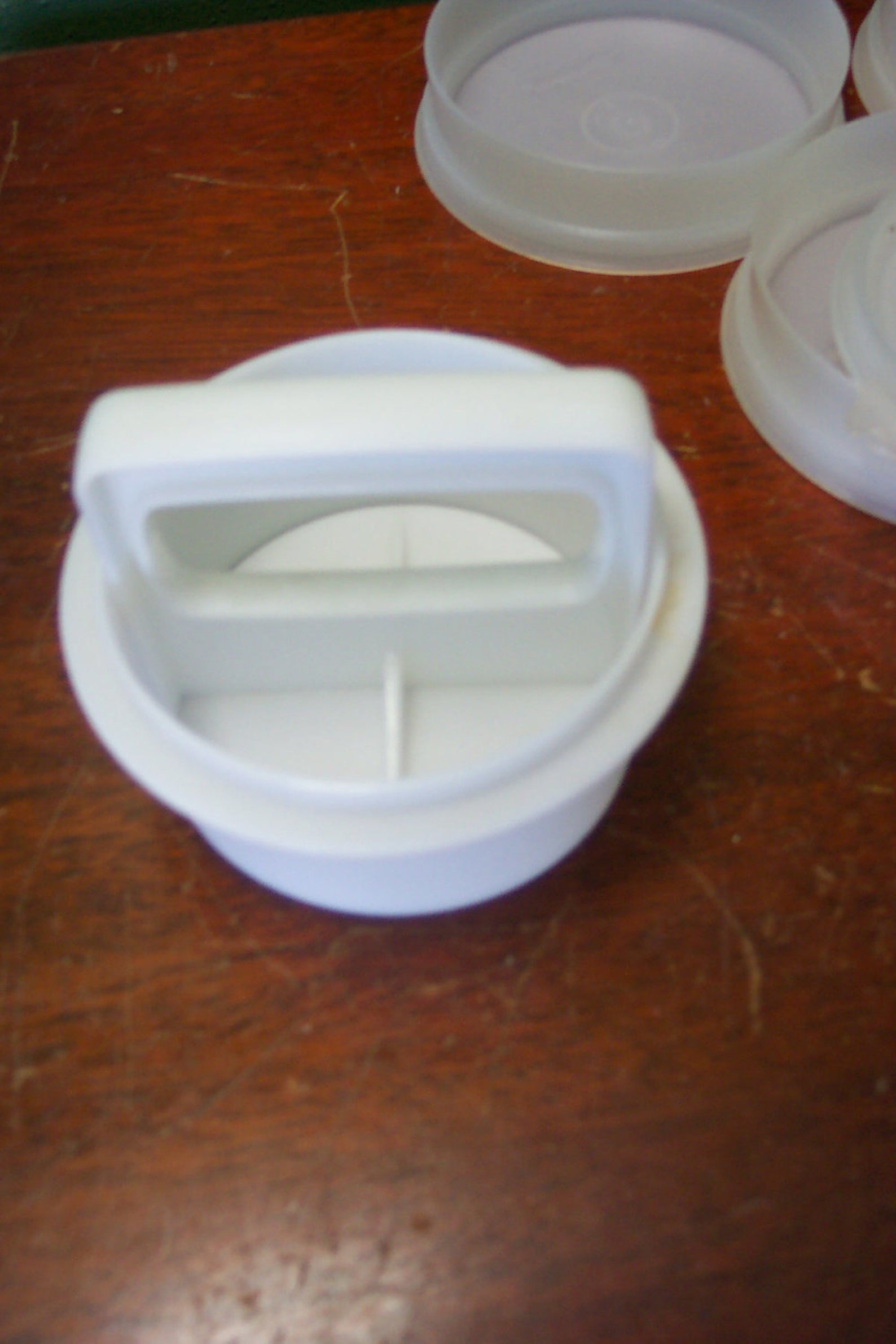 Tupperware Hamburger Press and 5 Freezer Containers - Etsy