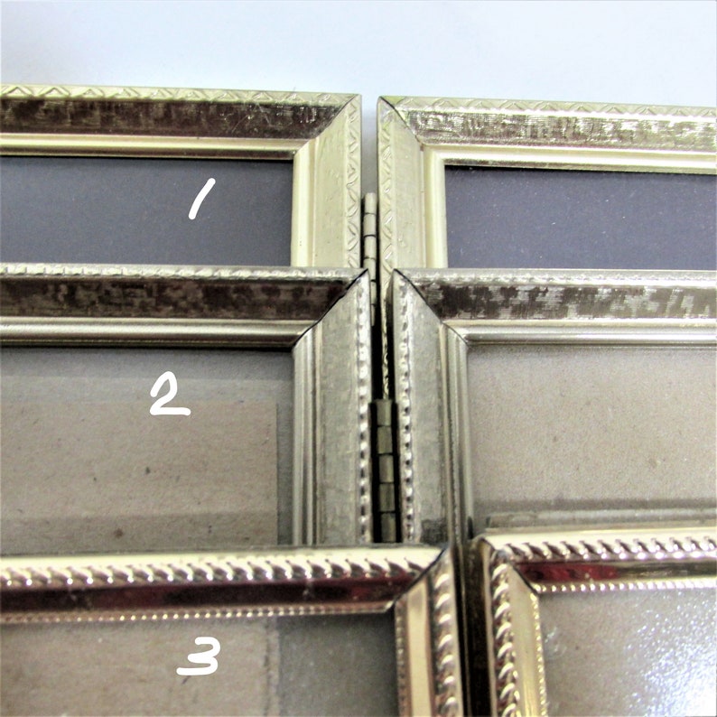 Bi Fold Picture Frames Vintage Choice of Metal Hinged 5 X 7 - Etsy