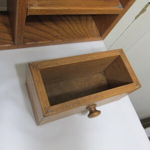 Oak Shadow Box With Drawer Vintage Wall Display - Etsy