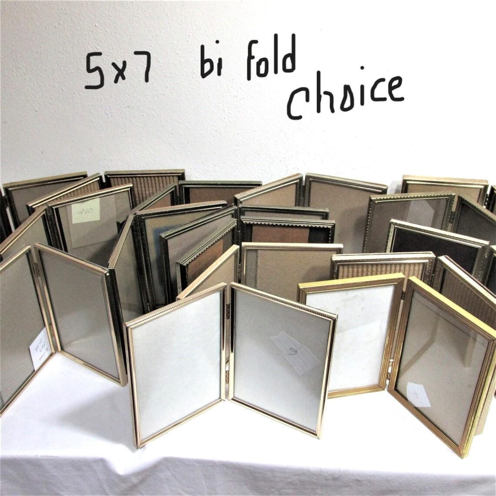 Bi Fold Picture Frames Vintage Choice of Metal Hinged 5 X 7 - Etsy