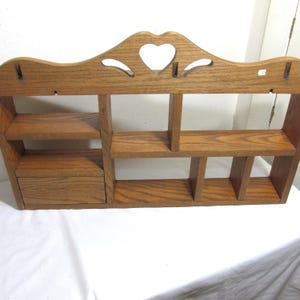 Oak Shadow Box With Drawer Vintage Wall Display - Etsy