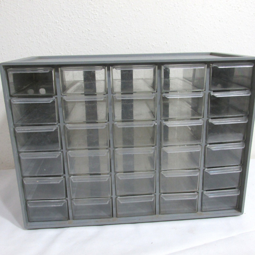 Storage Organizer Vintage Plastic Case 25 Drawers Cabinet - Etsy