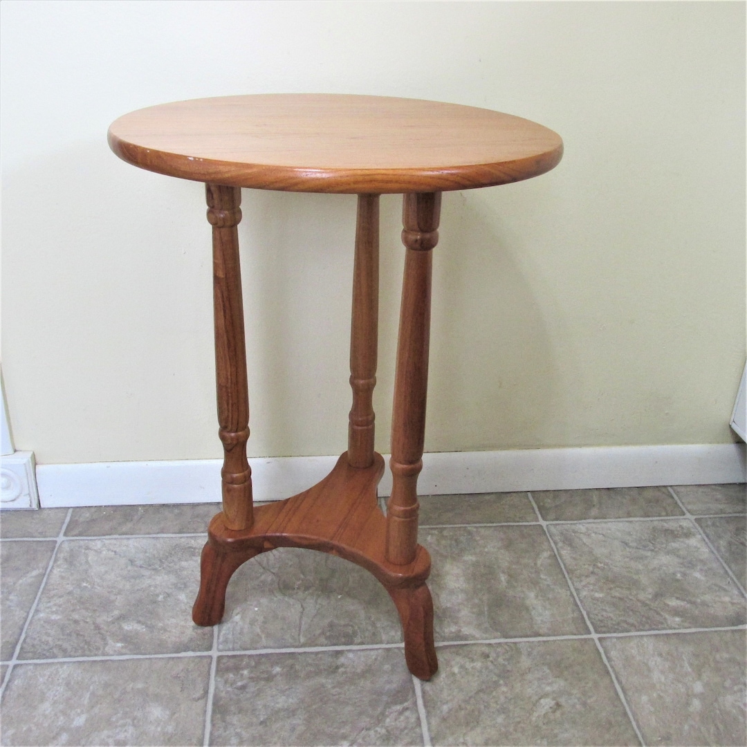 Pedestal End Table Vintage 23 Inch High Wood Fern Plant Stand - Etsy