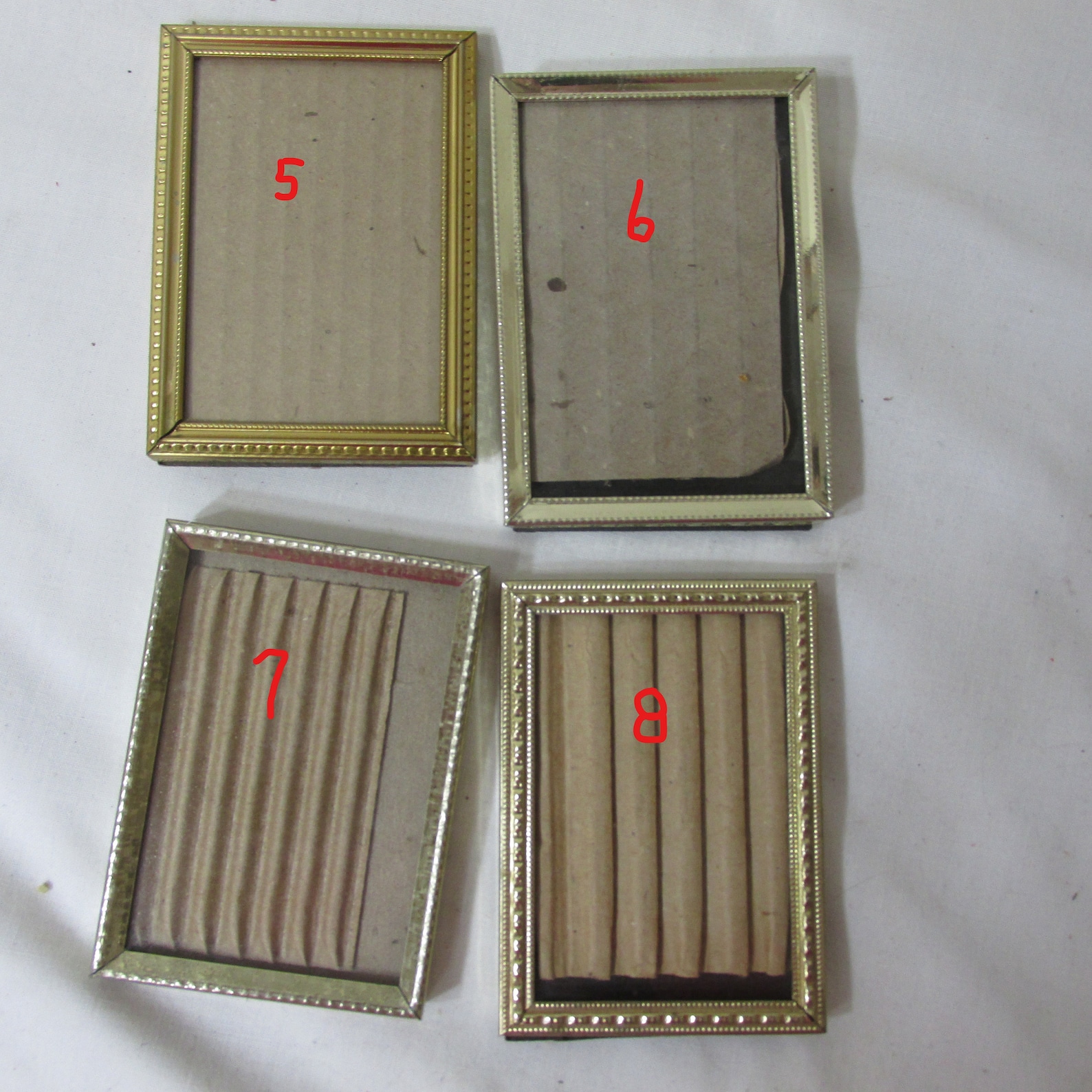 Picture Frame Wallet Size Choose 1 Vintage Metal Glass and - Etsy