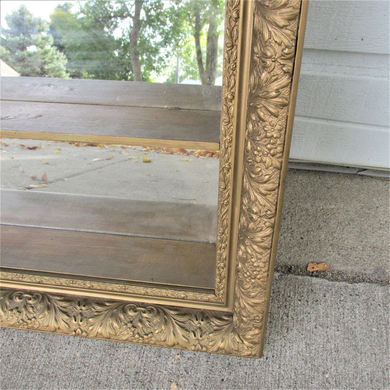 Mirrored Shadow Box Antique Gesso Frame Vintage Gold | Etsy