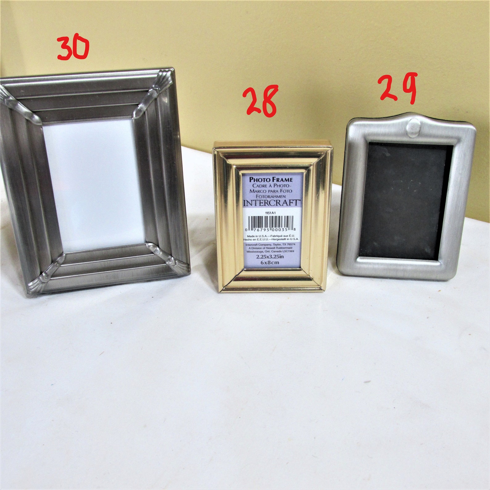 Picture Frame Wallet Size Choose 1 Vintage Metal Glass and - Etsy