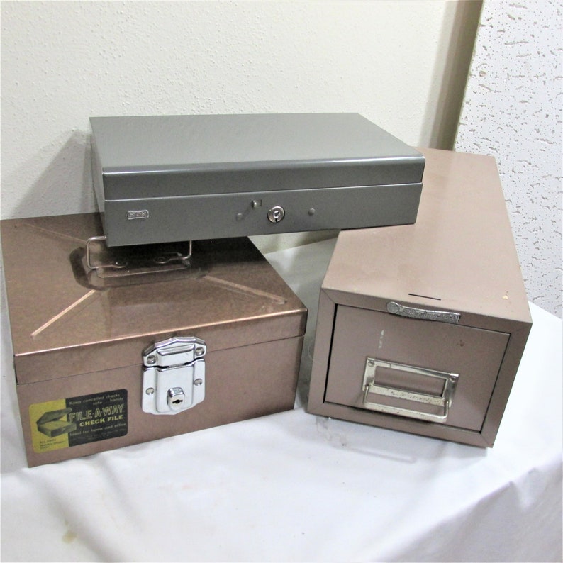 Metal File Box Vintage Choice - Etsy
