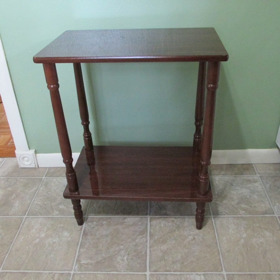 End Table Stand Vintage 2 Tier Spindle Legs - Etsy