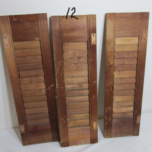 Window Shutter Louvered Choice of Vintage Wood Single or Hinged Panel ...