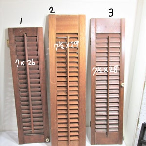 Window Shutter Louvered Choice of Vintage Wood Single or Hinged Panel ...