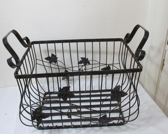 Large Black Wire Basket - Etsy